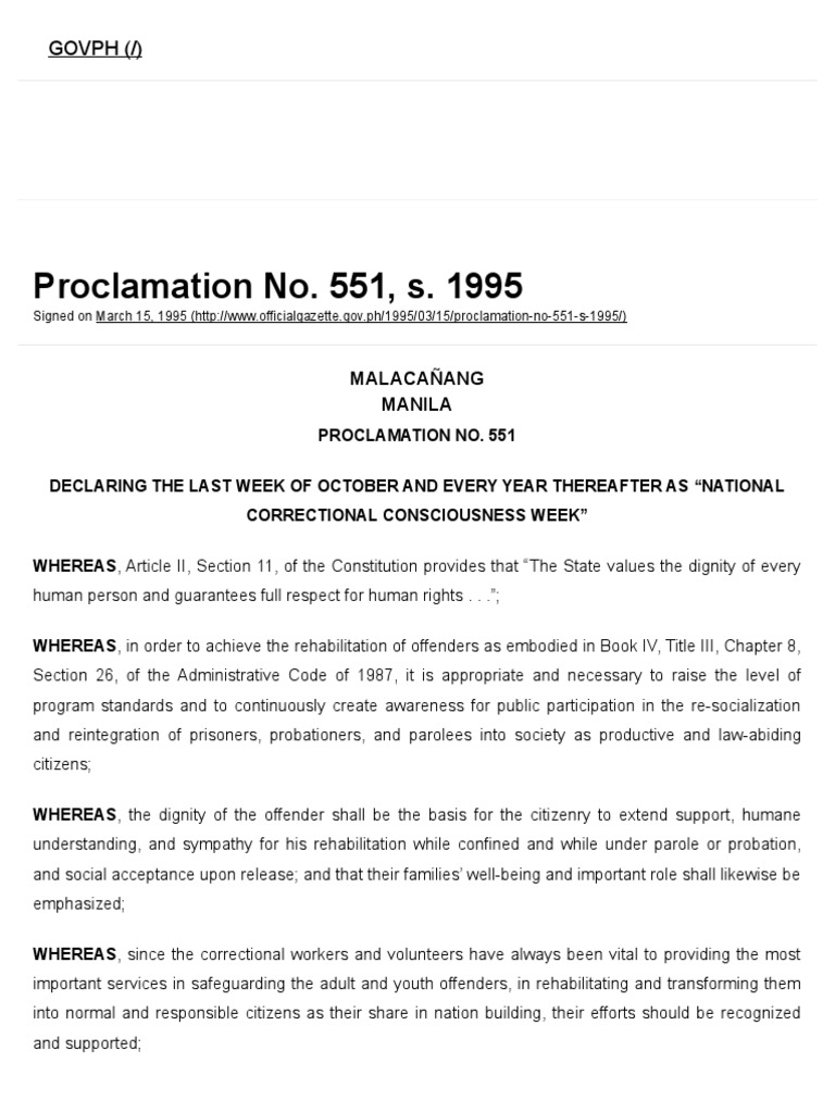 National Correctional Consciousness Week | PDF | Probation | Parole