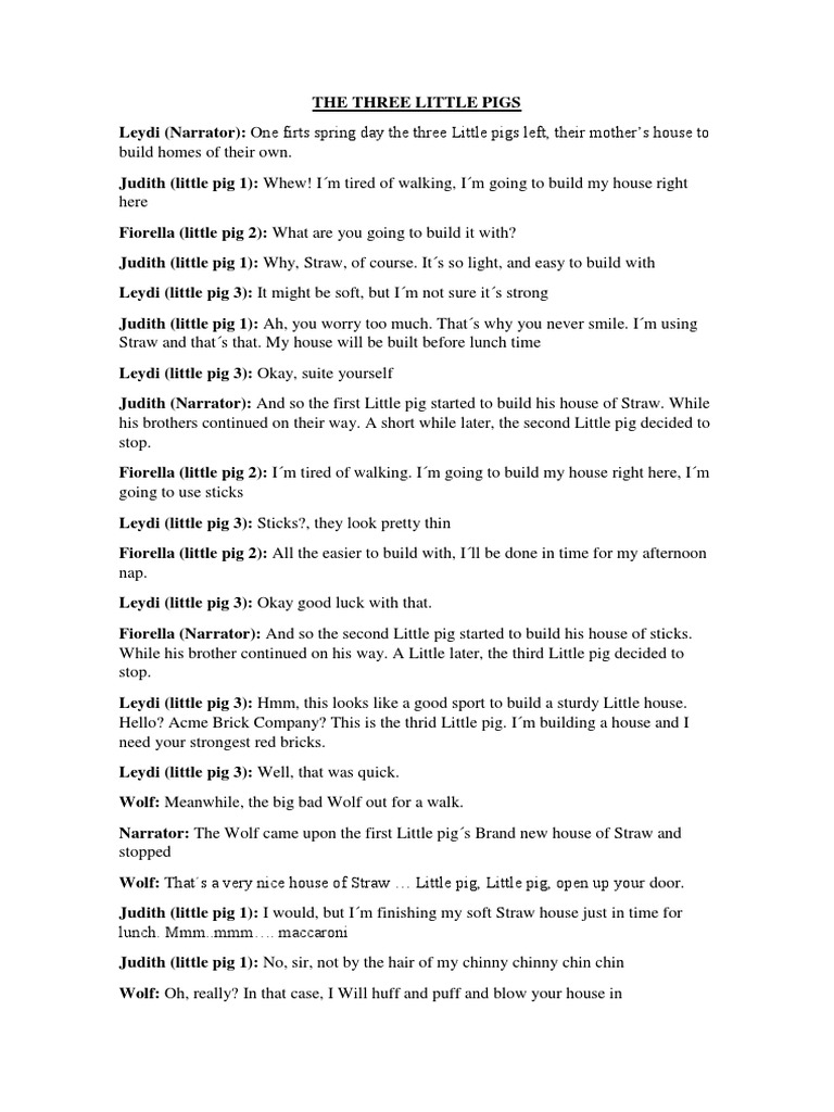 The Three Little Pigs Oficial-1 | PDF | Leisure