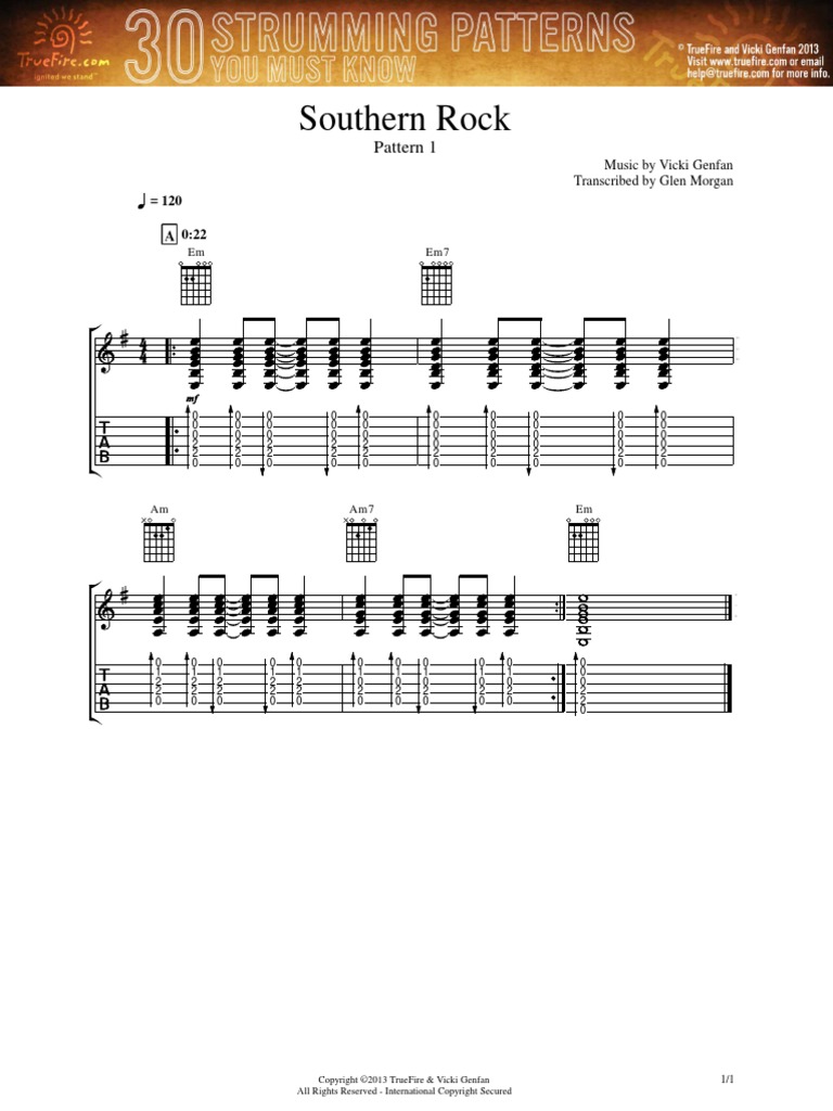 30 Strumming Patterns PDF | PDF | All Rights Reserved | Intellectual ...