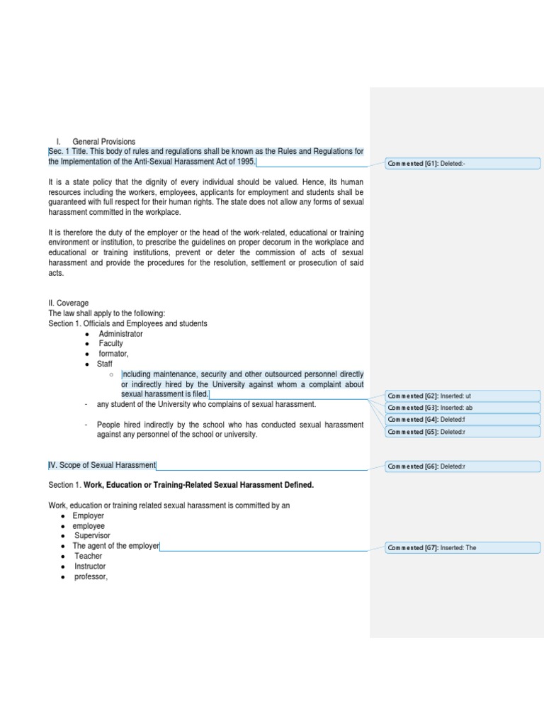 Anti-Sexual Harrasment Act Guidelines | PDF | Sexual Harassment ...