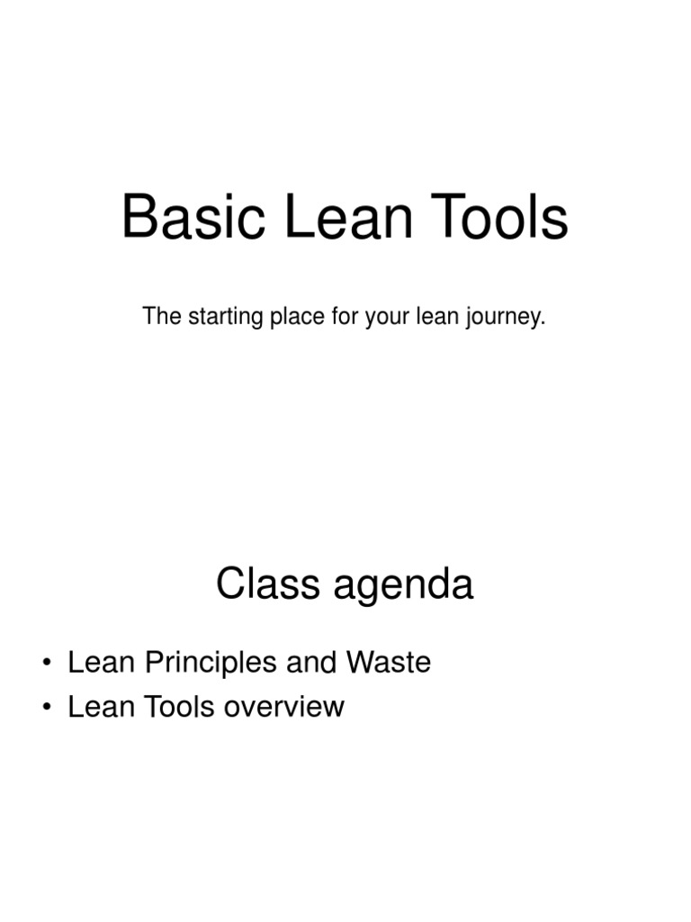 Basic LEAN Tools-Rockwell Collins | PDF | Lean Manufacturing ...