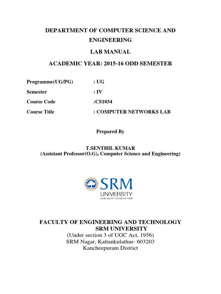 Cse Lab Manual Networks | PDF | Routing | Network Layer Protocols