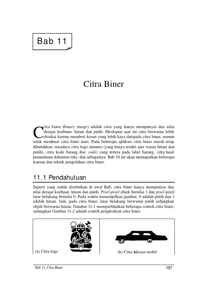 Bab-11 - Citra Biner PDF | PDF
