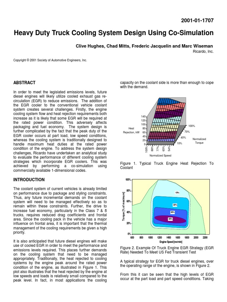 Heavy Duty Truck Cooling System Design Using Co-Simulation | PDF ...