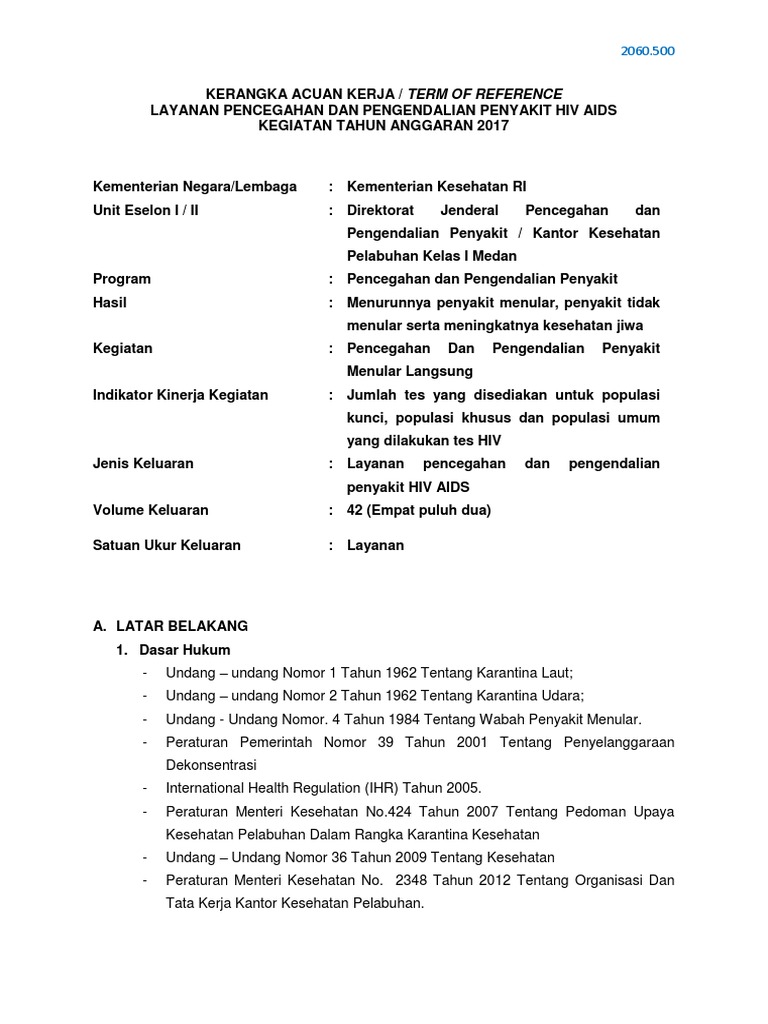 Tor Layanan Hiv Aids | PDF