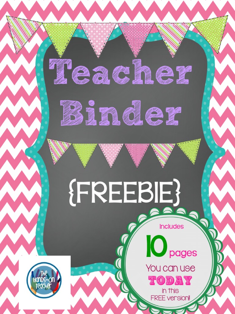 Free Print Able Teachers Binder Chalkboard Style | PDF | Communication ...