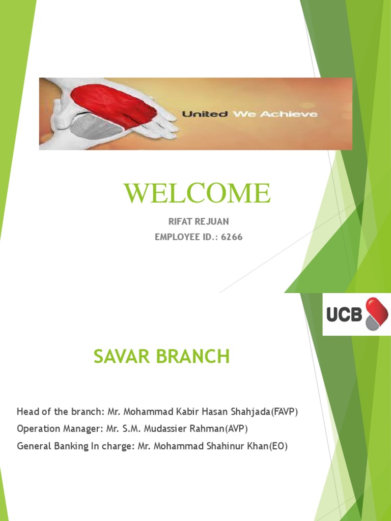 UCB Presentation | PDF | Cheque | Debits And Credits