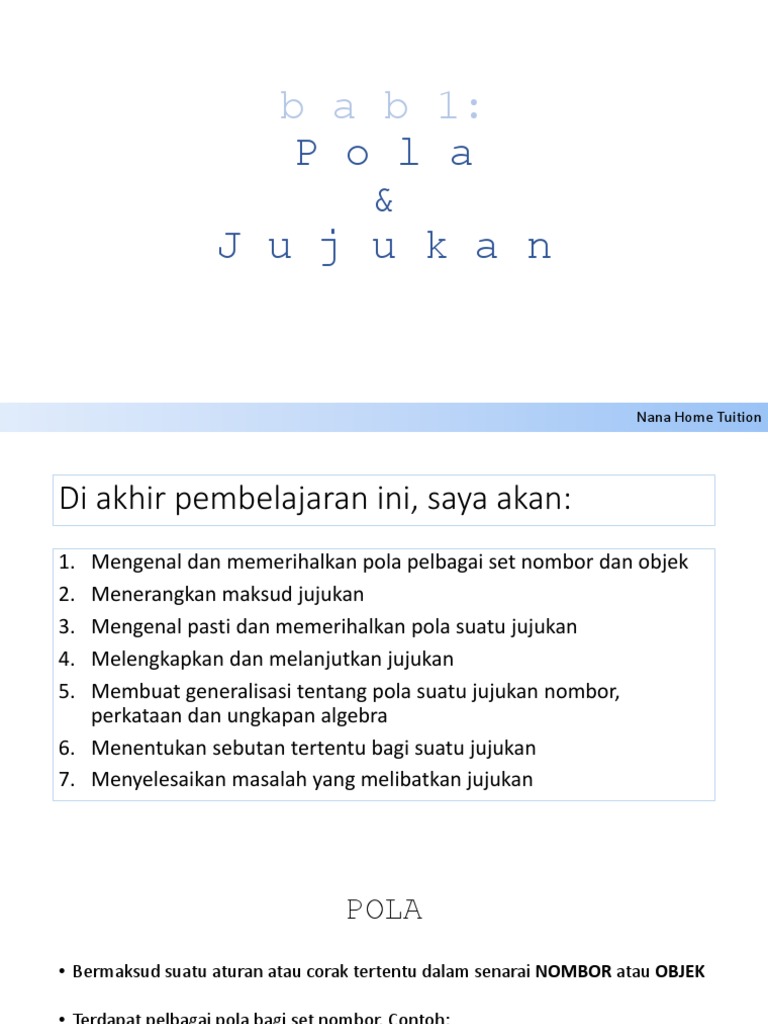 B A B 1 Pola Dan Jujukan | PDF