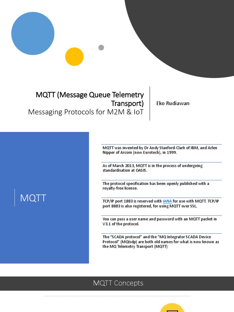 MQTT (Message Queue Telemetry Transport) | PDF | Network Packet | Port ...