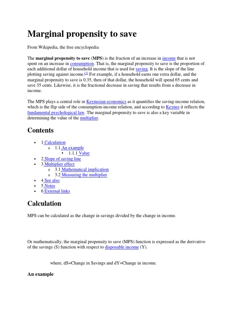 Mps | PDF | Macroeconomics | Economics