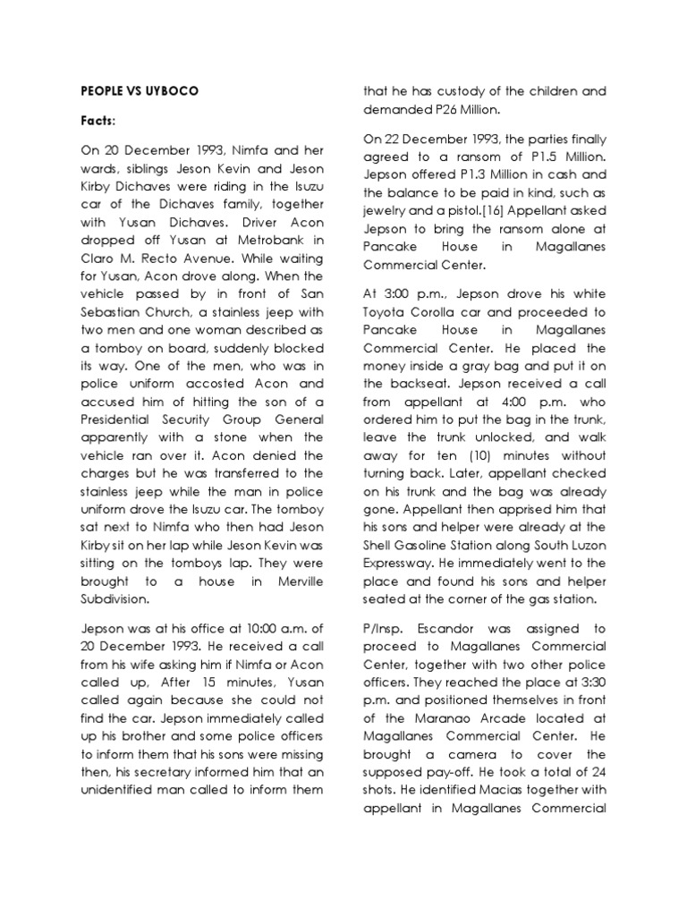 People Vs Uyboco | PDF | Search And Seizure | Probable Cause