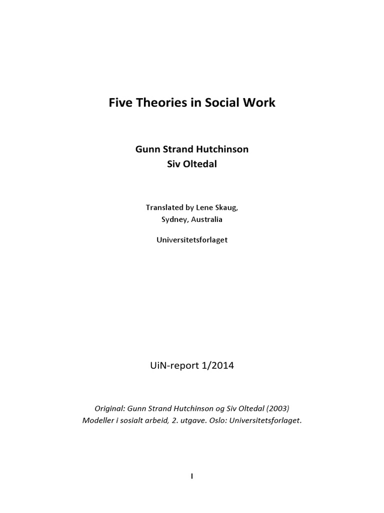 2014 - Five Theories in Social Work | PDF | Attention | Sociology