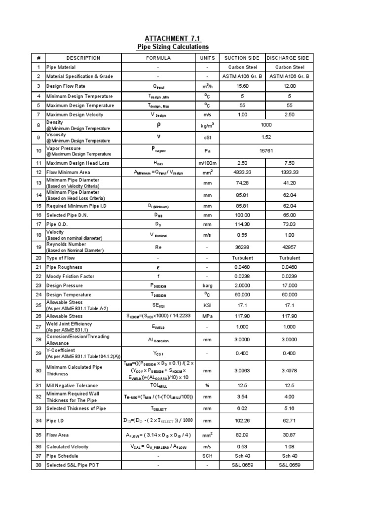 Pumps Sizing Calculations 1 PDF | PDF