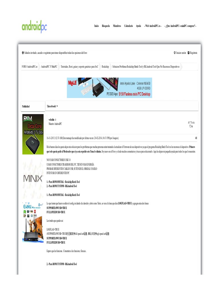 10 Solucion Problema Rockchip Batch Tool y RKAndroid Tool Que No Reconoce Dispositivos | PDF ...