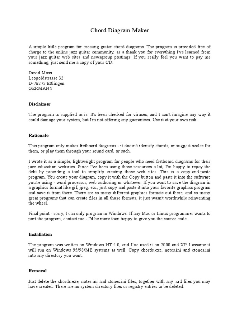Chord Diagram Maker: Disclaimer | PDF | Typefaces | Computing