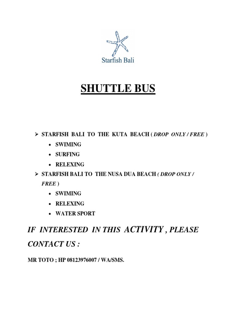 Shuttle Bus | PDF