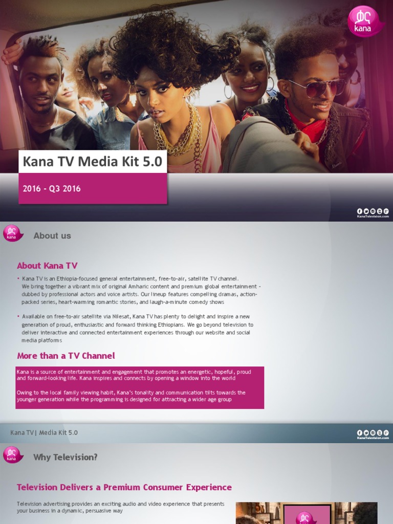 Kana TV: Ethiopia's Premier Entertainment Channel | PDF | Television ...