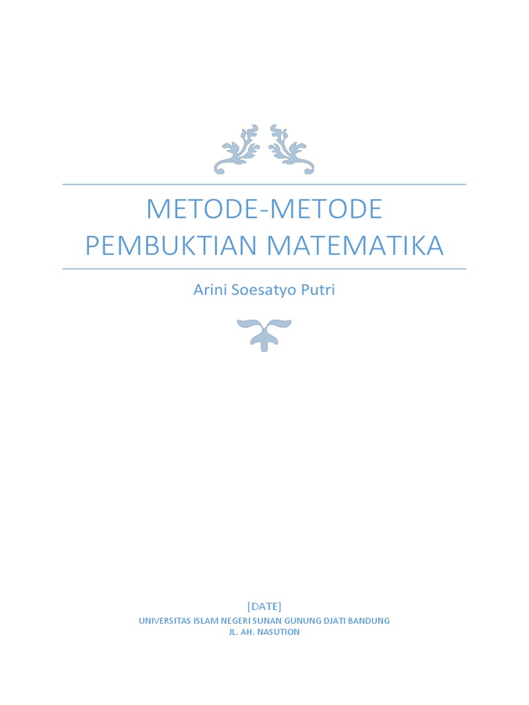 Metode-Metode Pembuktian Matematika | PDF