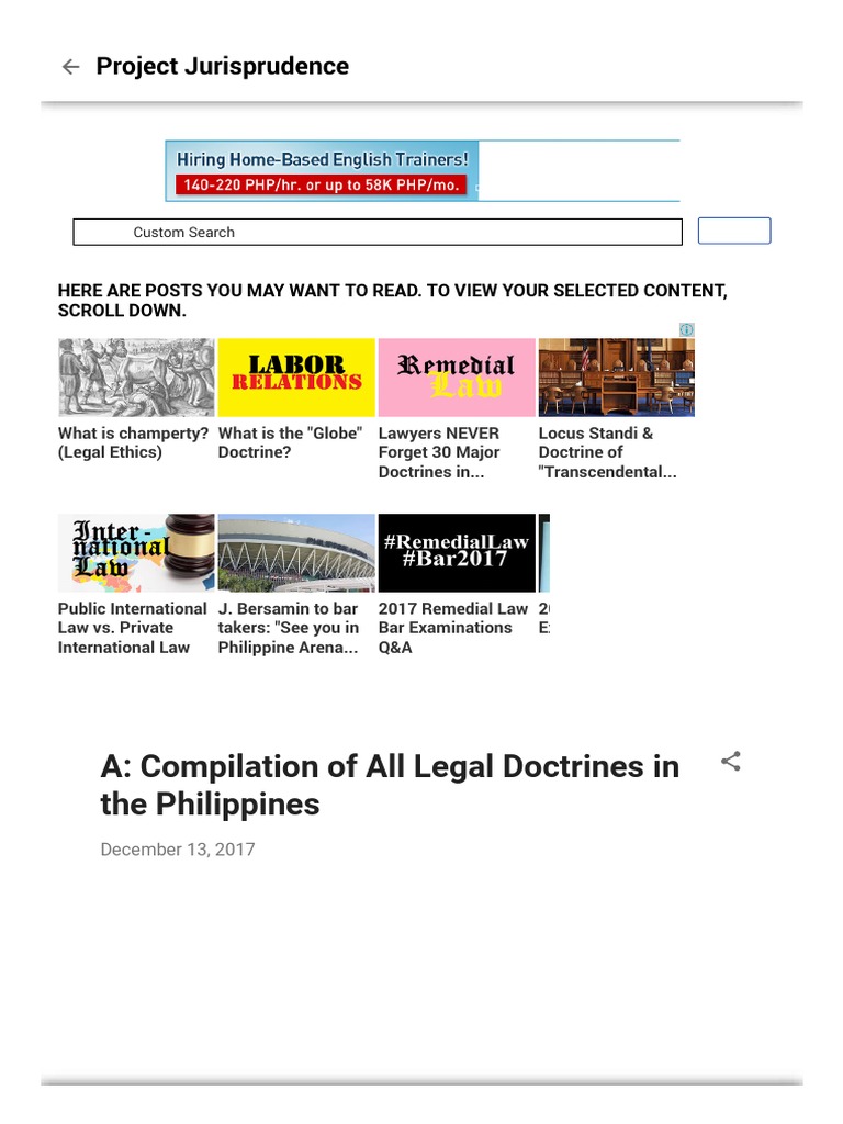 A Compilation of All Legal Doctrines | Download Free PDF ...