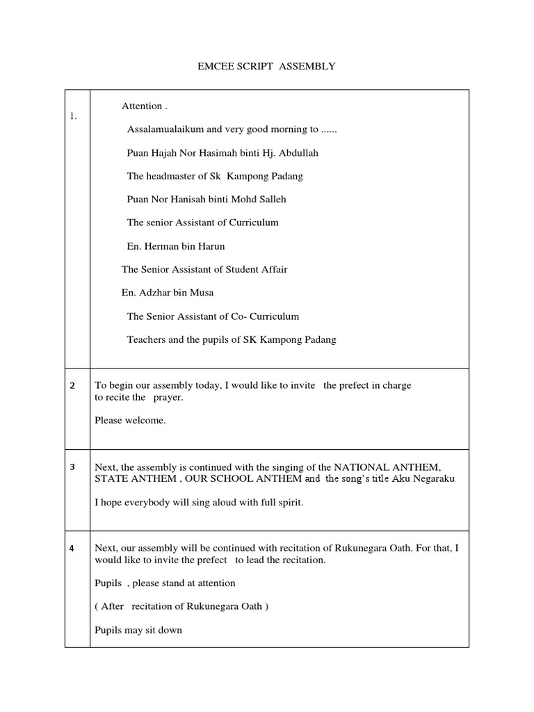 Emcee Script Assembly