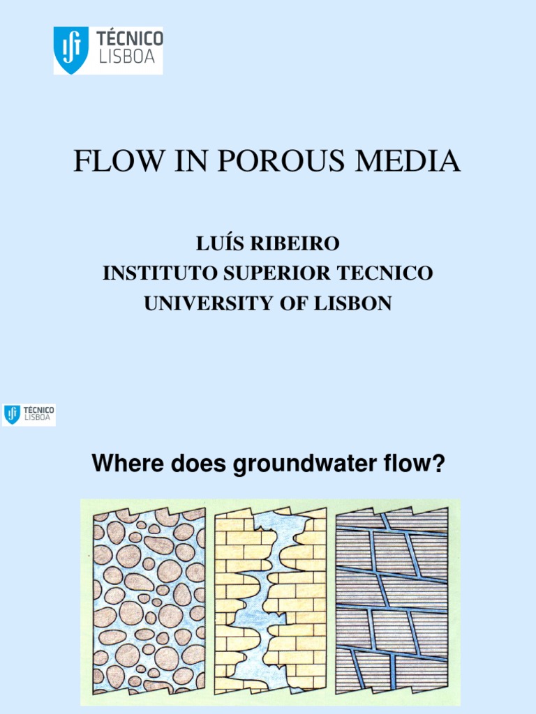 Flow in Porous Media PDF | PDF | Aquifer | Hydrogeology