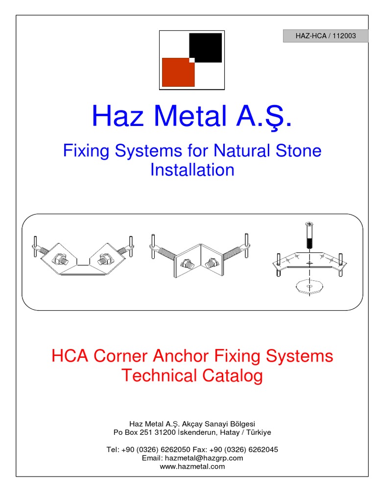 12 - HCA Corner Technical Information | PDF | Anchor | Components