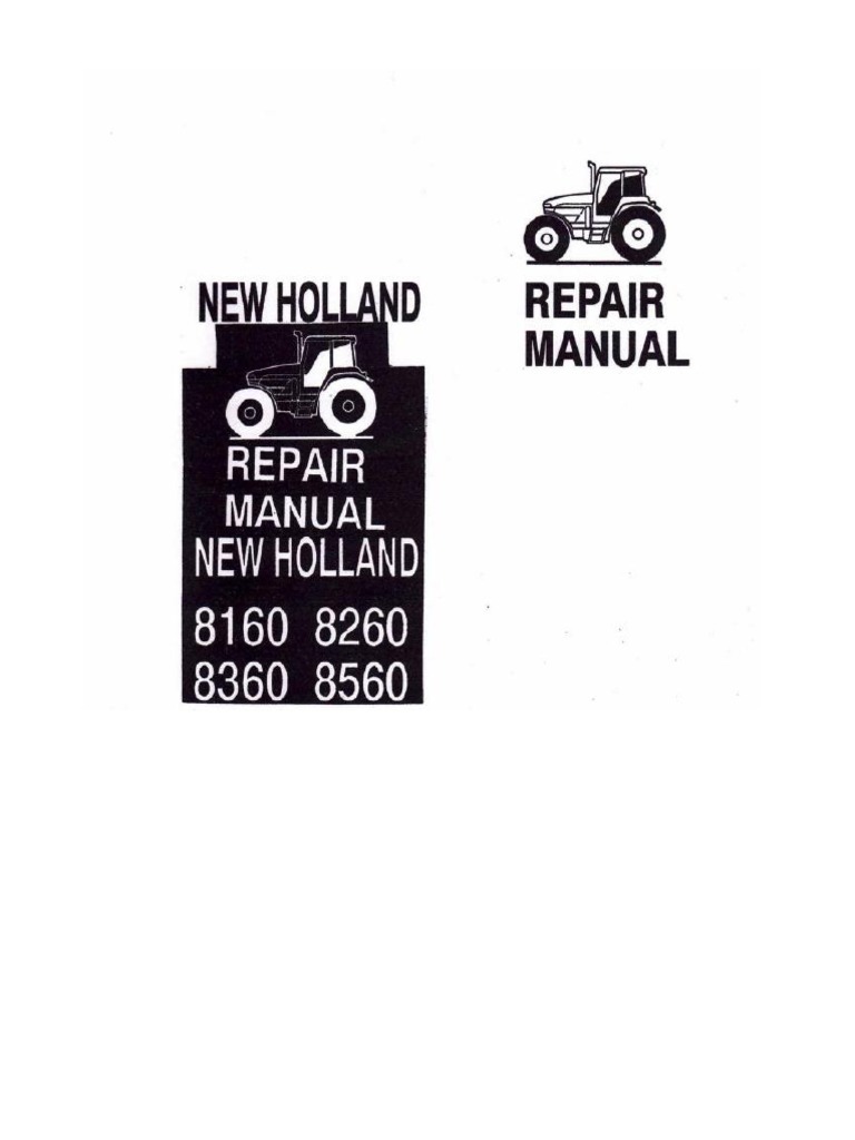 Ford New Holland 8160 8260 8360 8560 Repair Manual | PDF | Manual ...