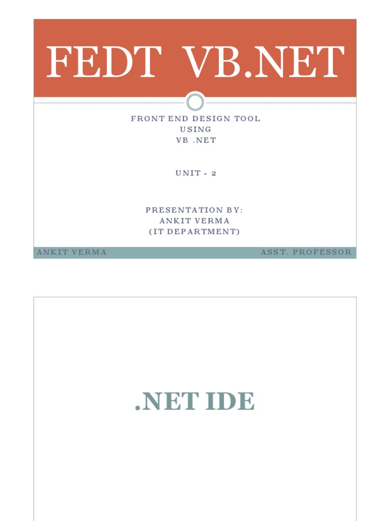 VB .NET Unit-2 | PDF | Array Data Type | Subroutine