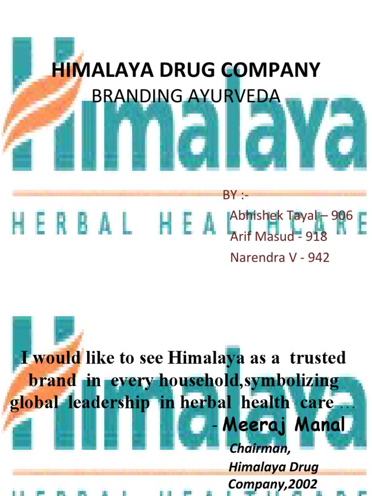 Himalaya Drug Company | PDF | Ayurveda | Brand