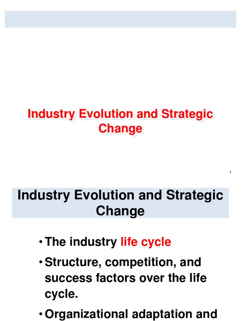 Industry Evolution and Strategy | PDF | Innovation | Product Lifecycle