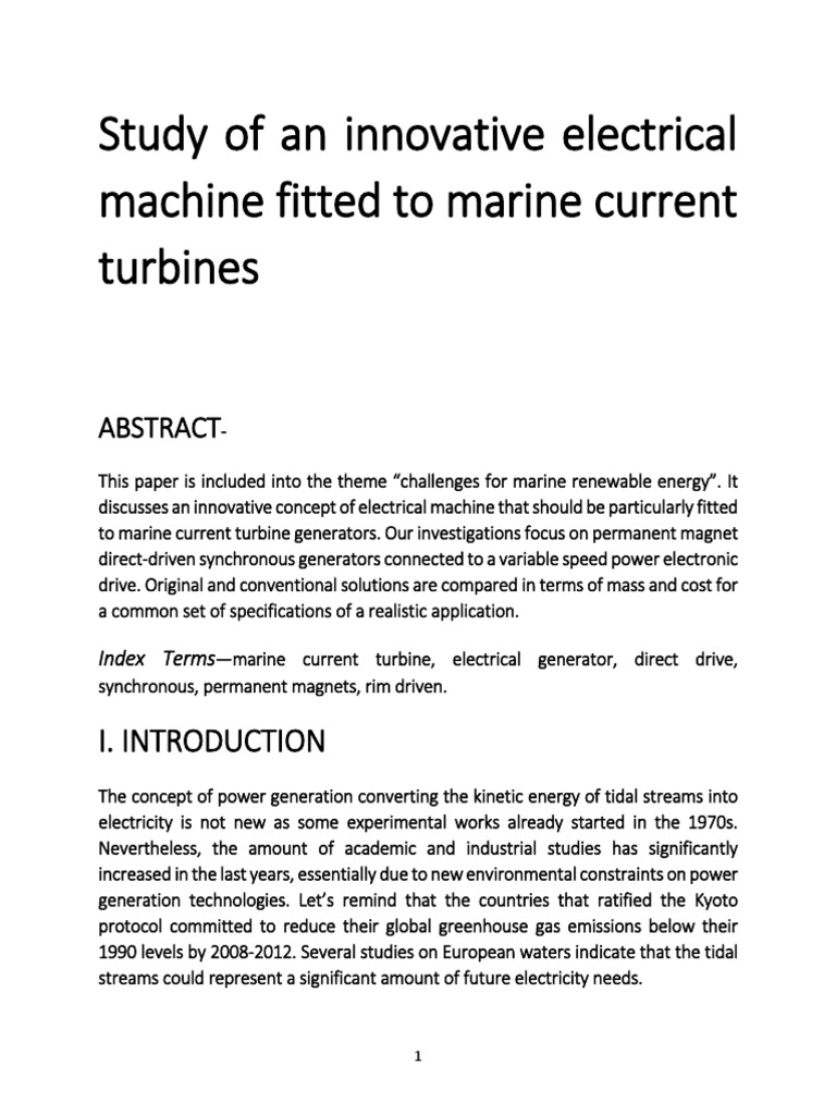 Electrical Machine Project | PDF | Turbine | Electric Generator