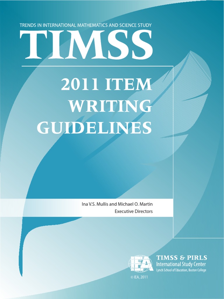 TIMSS 2011 Item Writting Guidelines | PDF | Multiple Choice | Educational Assessment