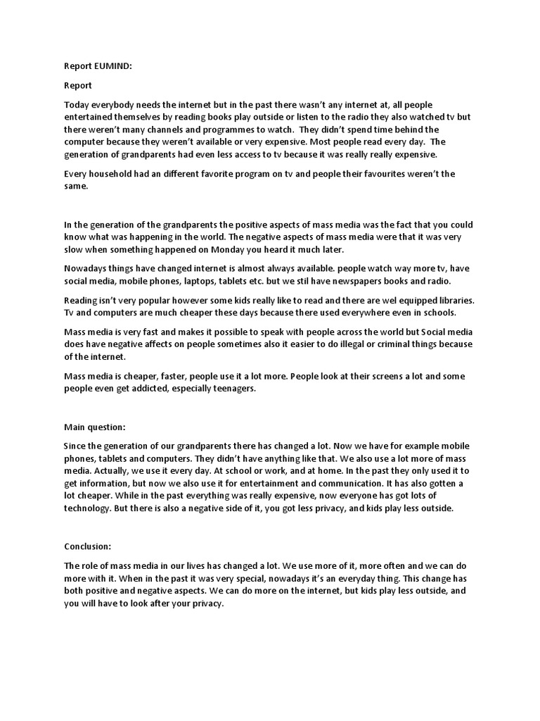 Eumind Project 1 | PDF | Mass Media | Social Media