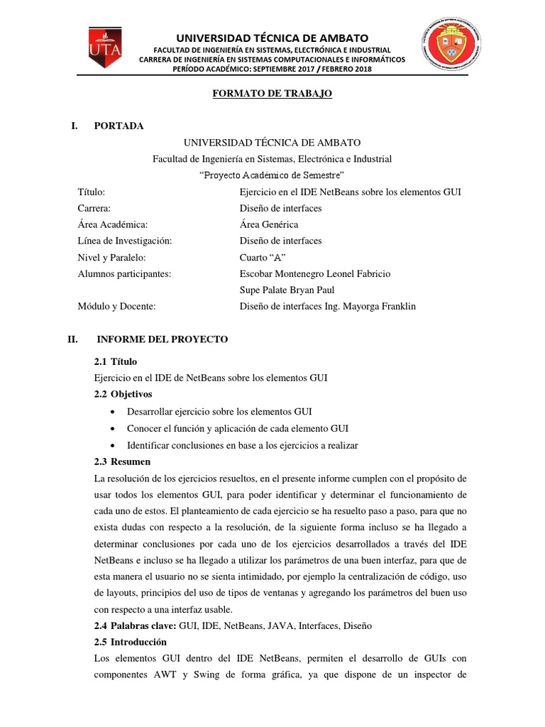 Ejercicios IDE | PDF | Ventana (informática) | Interfaces gráficas de usuario