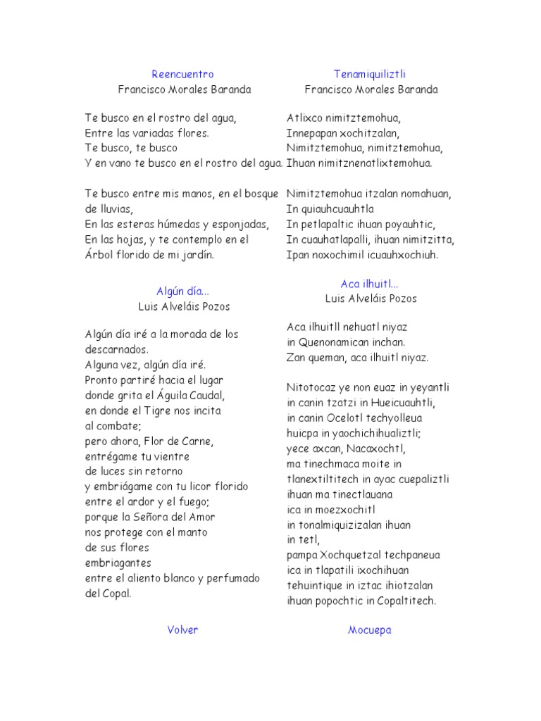 Poemas Indígenas en Español y Lenguas Originarias | PDF | Naturaleza