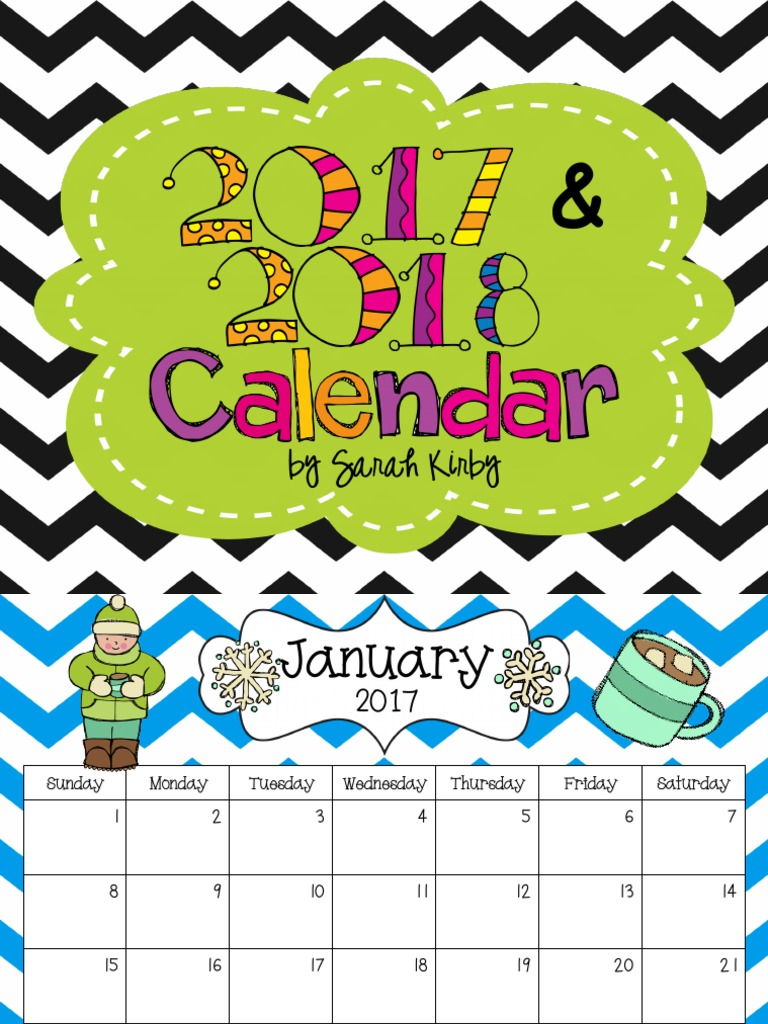 2017AND2018EditableCalendarPDFVersion PDF | PDF | Sports | Leisure