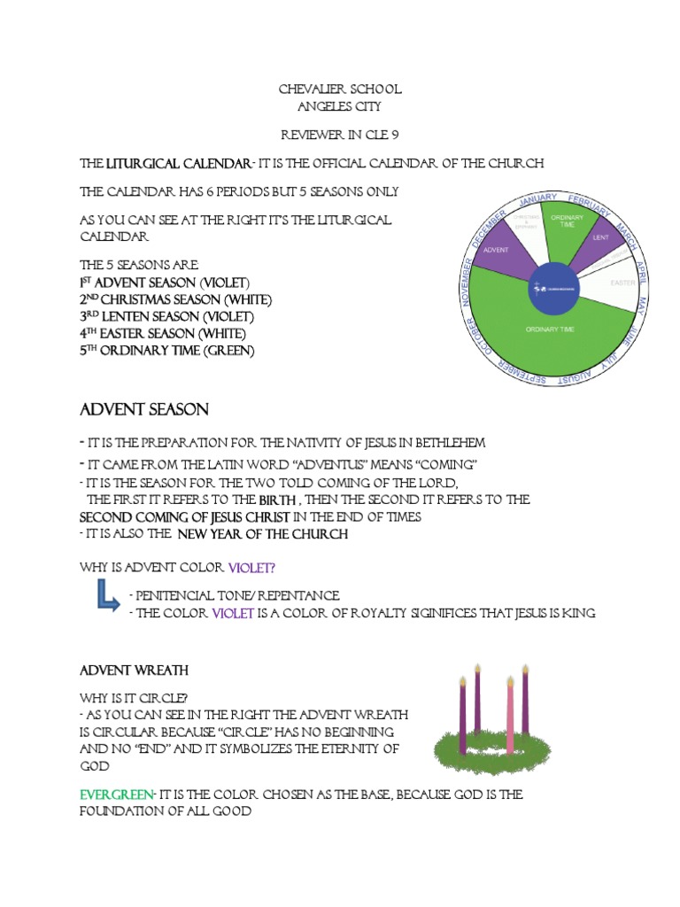 Advent Season - : Violet? Violet | PDF | Advent | Lent