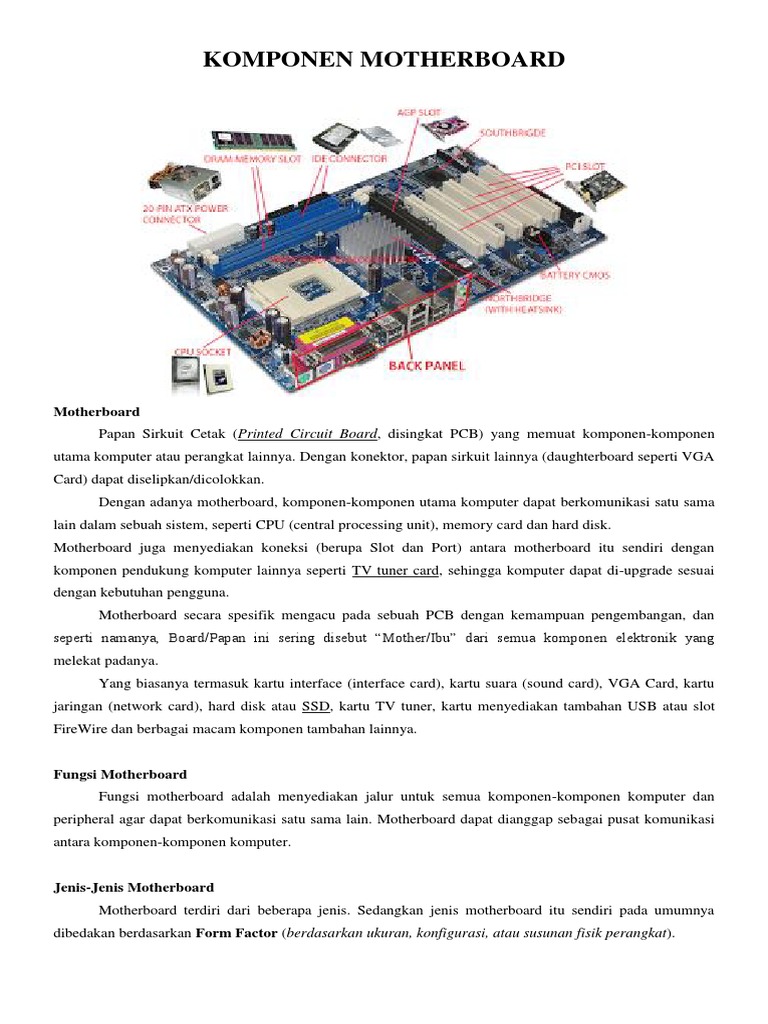 Komponen Motherboard | PDF