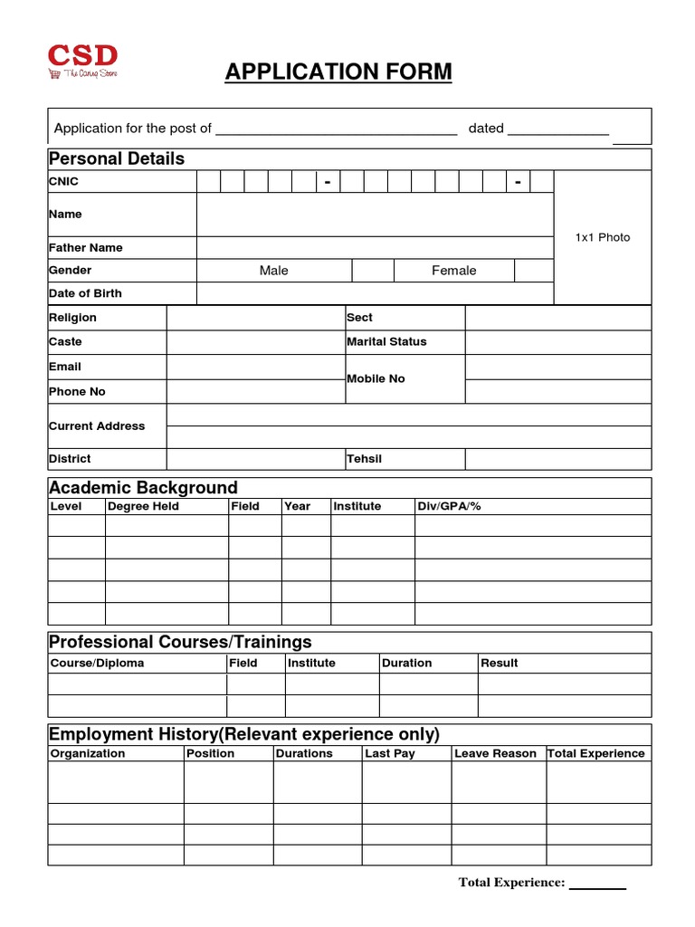 Applicatio Form CSD (1st of Oct 2012) | PDF | Justice | Crime & Violence