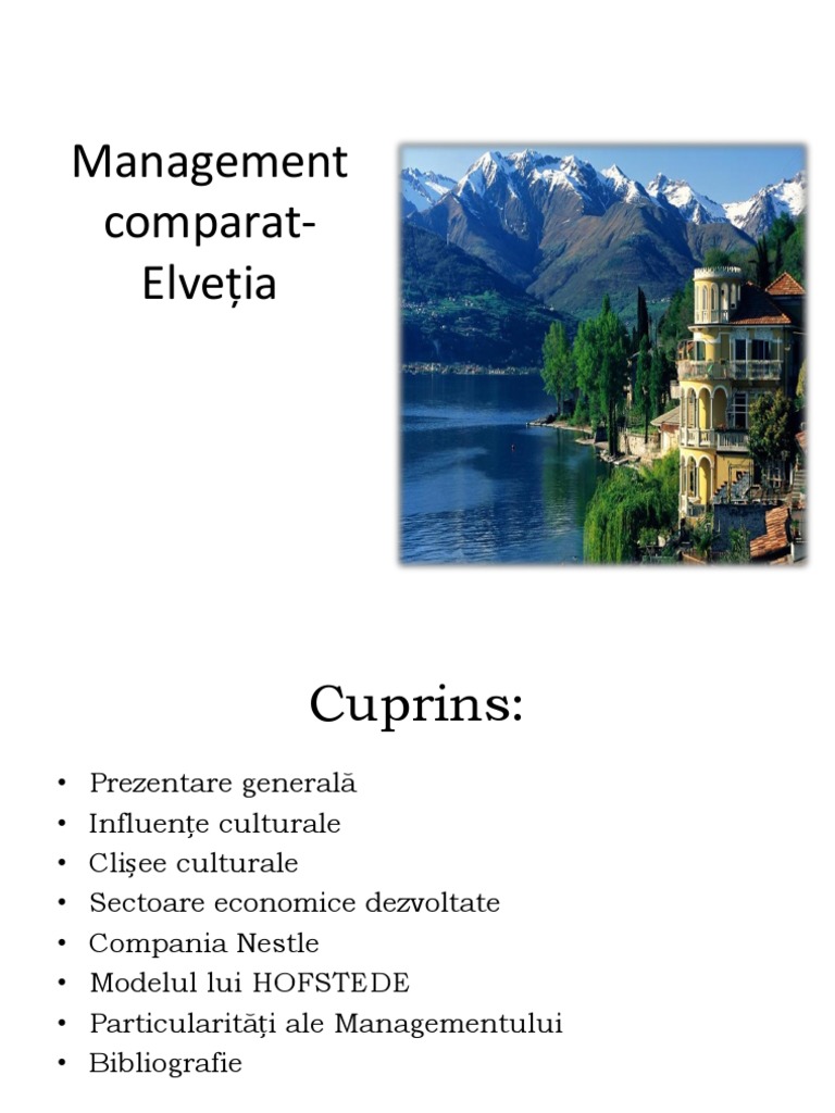 Management Comparat Elveția | PDF