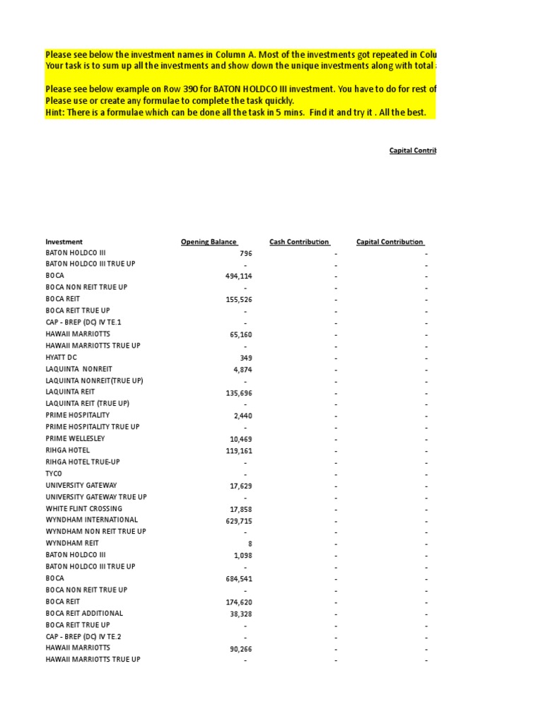 Excel Task 2 | PDF | Money | Investing