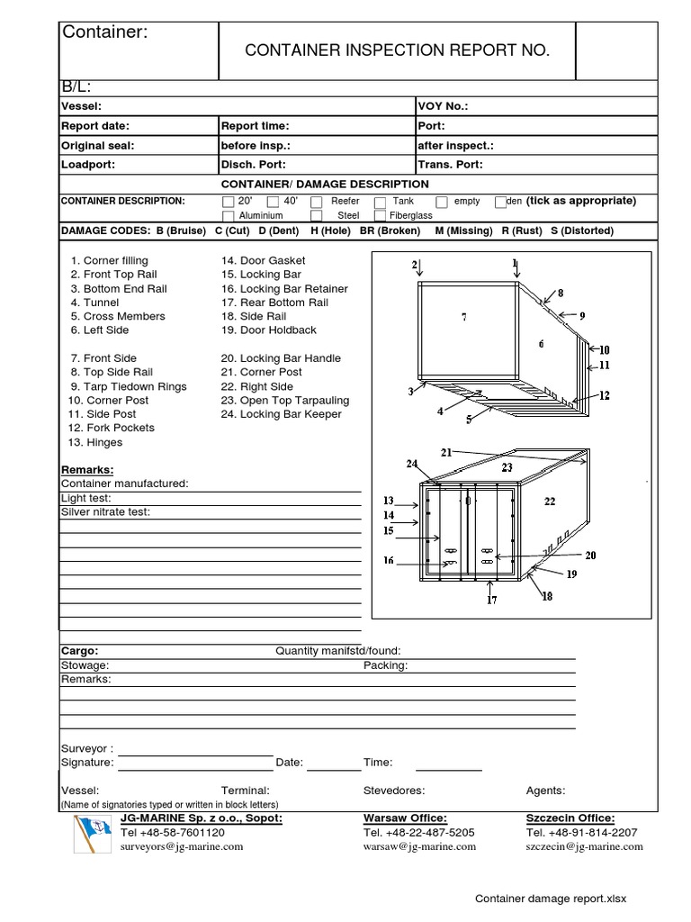 Container Damage Report | PDF | Nature