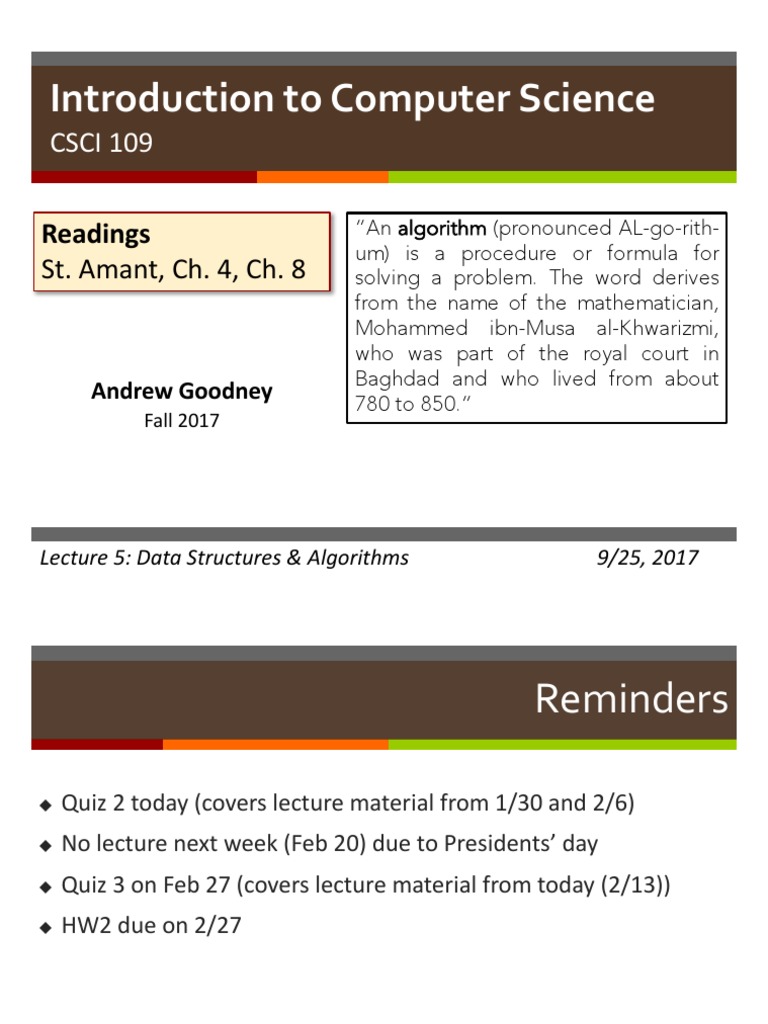 Lecture5 Data Stuctures Algorithms | PDF | Computational Complexity Theory | Time Complexity