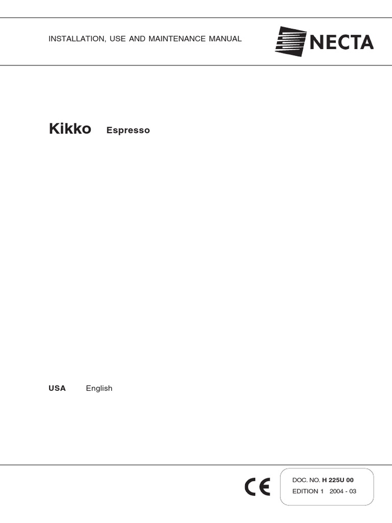 Manual Necta Kikko | PDF