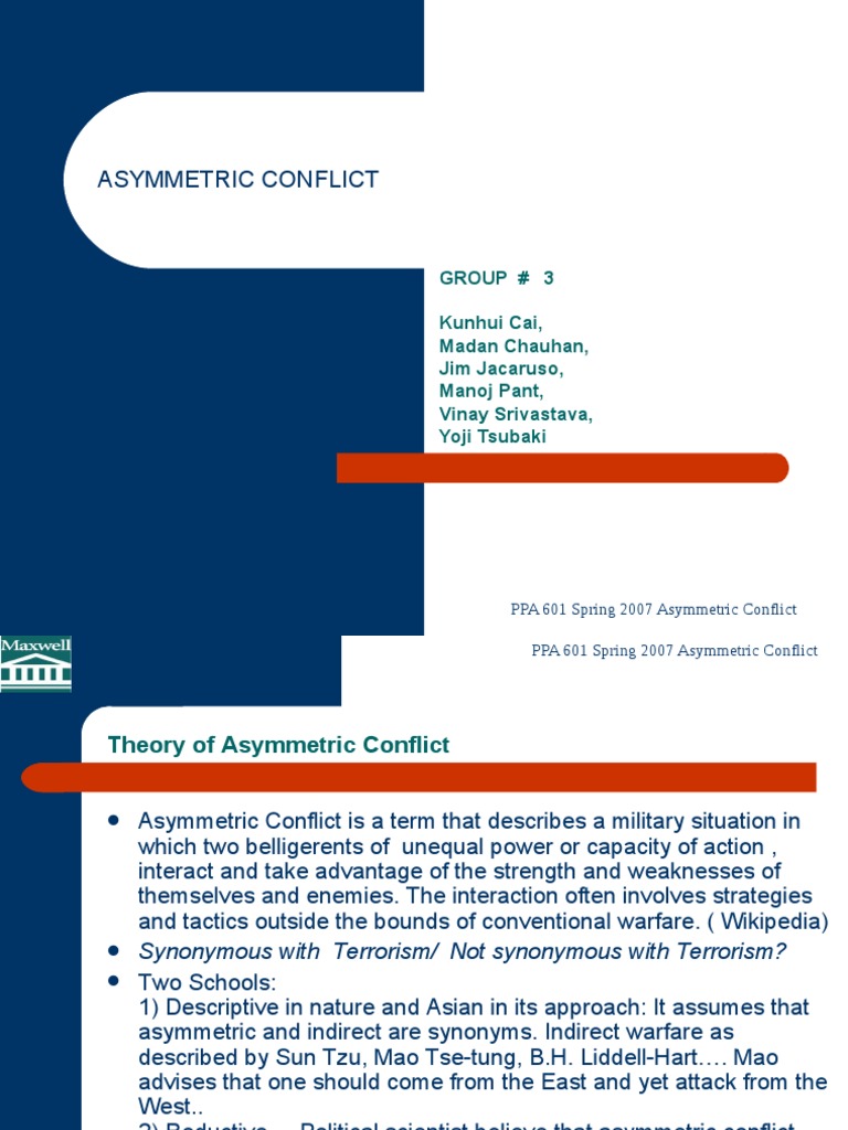 Asymmetric Conflict | PDF | Government | Cognition