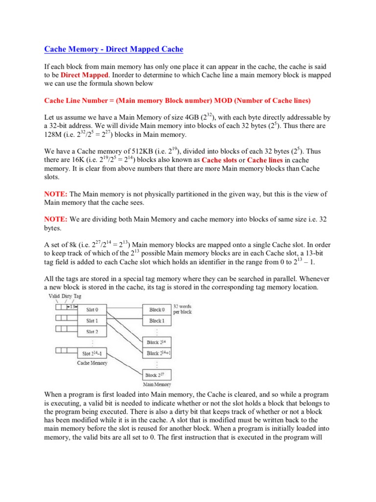 Cache Memory | PDF | Cpu Cache | Computer Data Storage