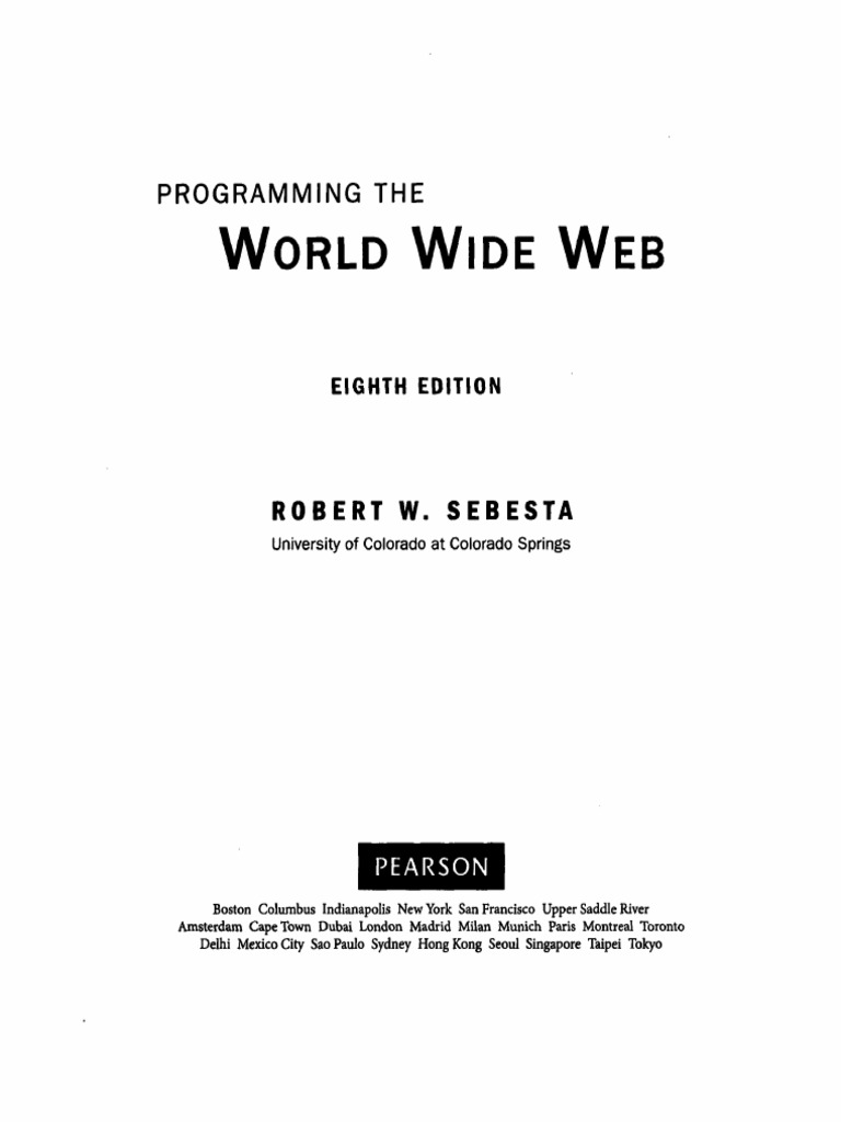 Programming The World Wide Web 8ed | PDF | Html | Cascading Style Sheets