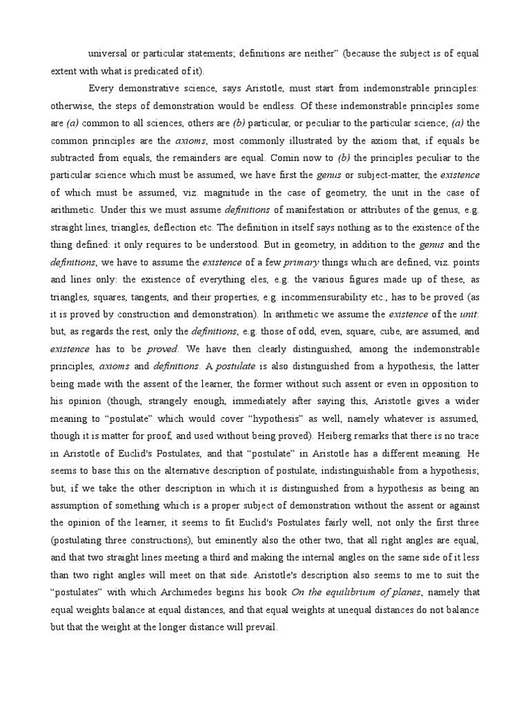 Universal or Particular Statements | Download Free PDF | Axiom | Geometry