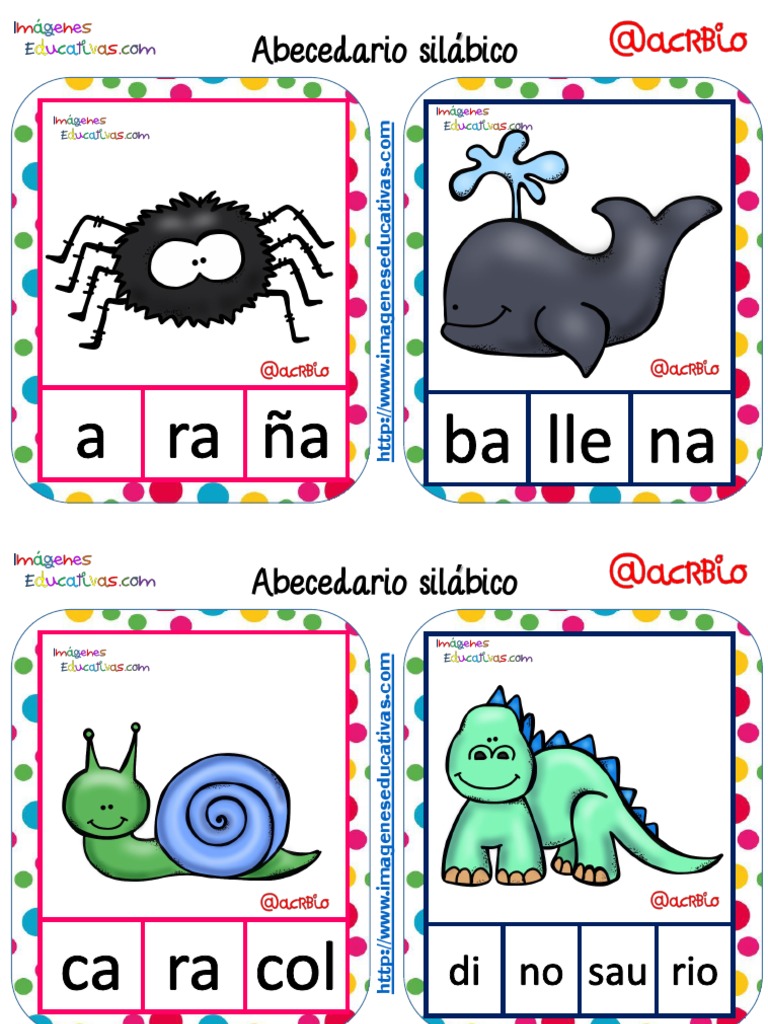 ABECEDARIO Silábico de Animales PDF | PDF