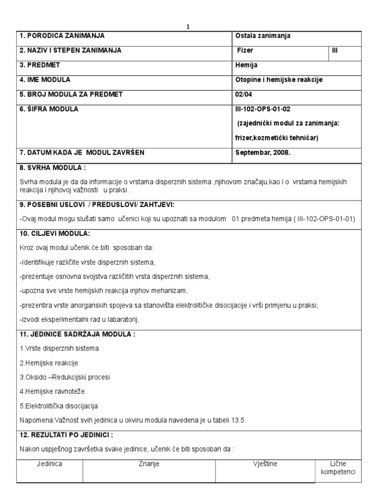 2 Otopine I Hemijske Reakcije | PDF